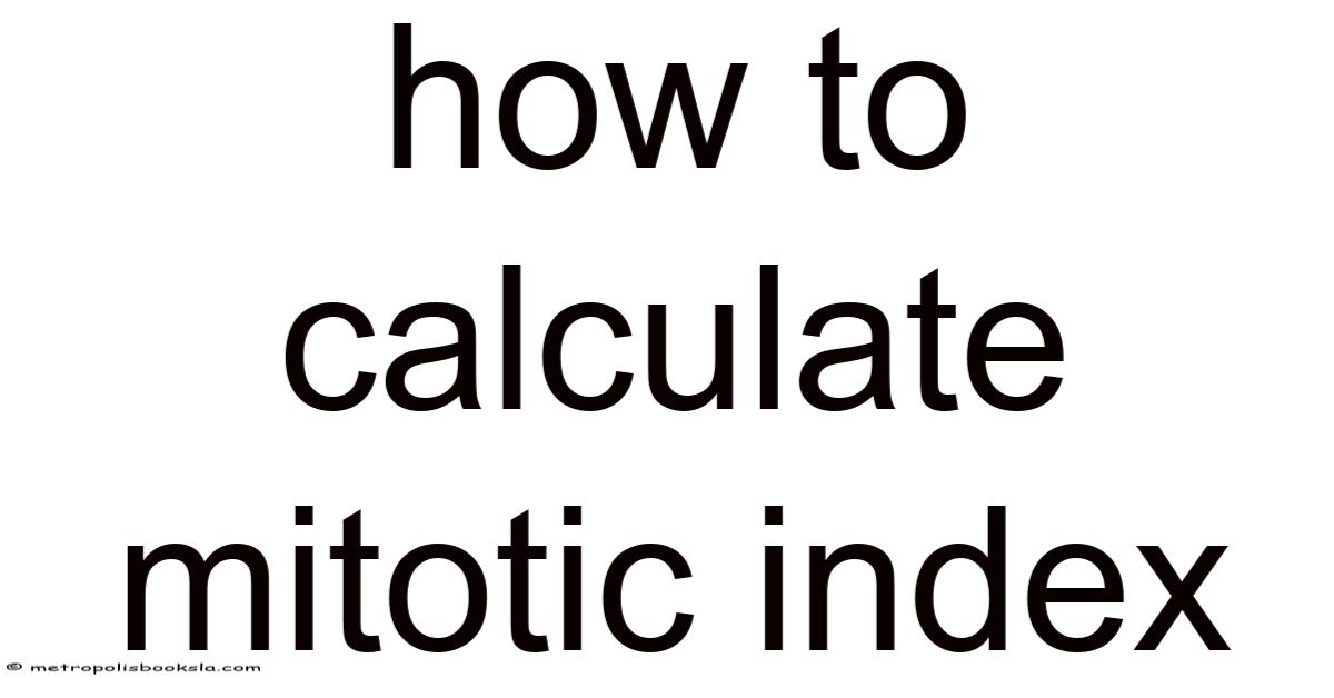 How To Calculate Mitotic Index